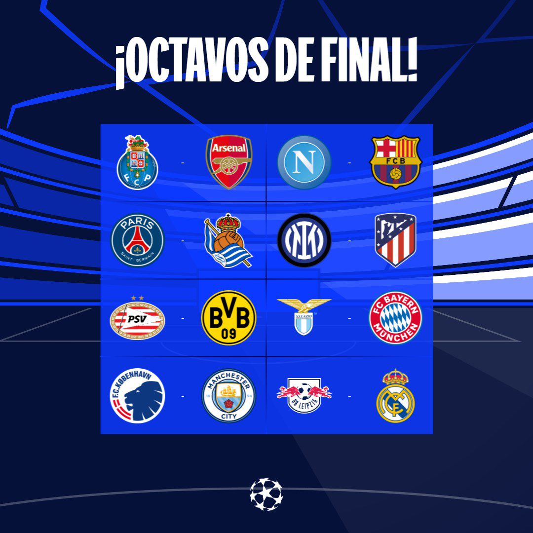 Duelos de Octavos en la Champions League